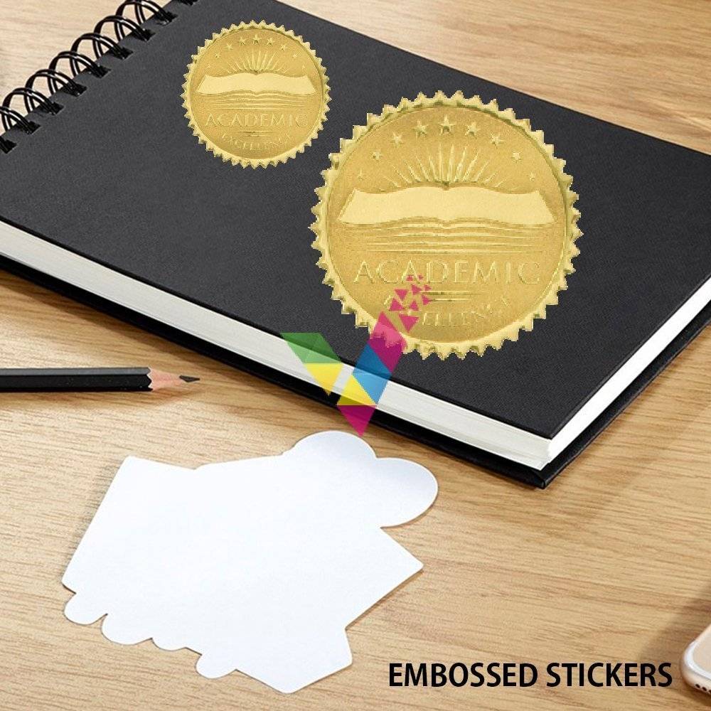 Embossed Stickers - Viveprinting.com
